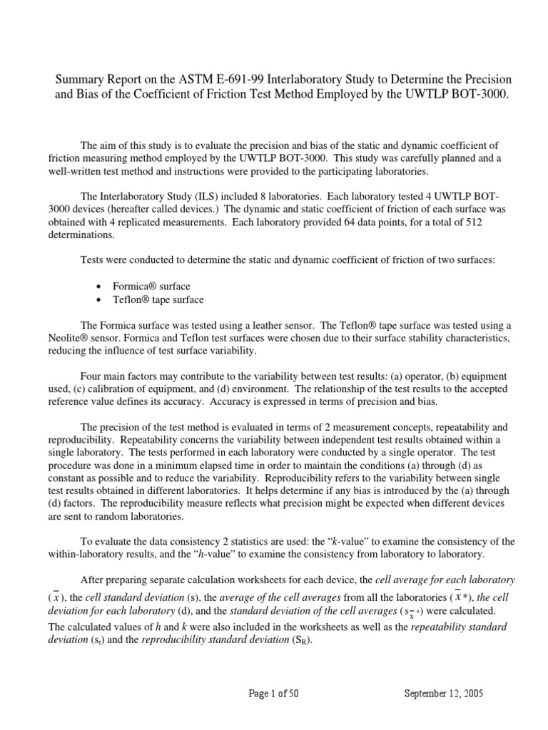 Astm E691 | PDF | Accuracy And Precision | P Value