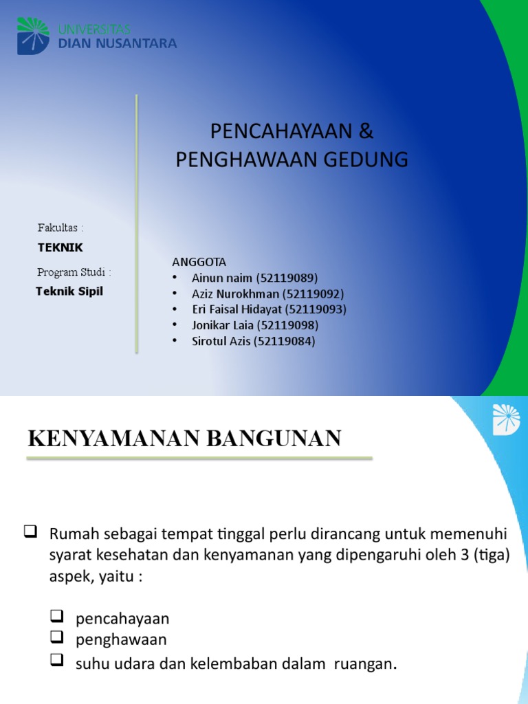 Pencahayaan dan Penghawaan Gedung | PDF