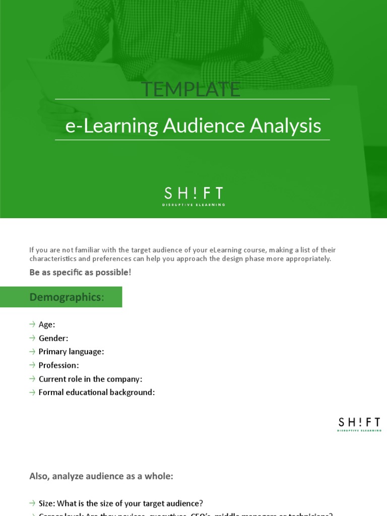 Audience Analysis TEMPLATE | PDF | Learning | Target Audience