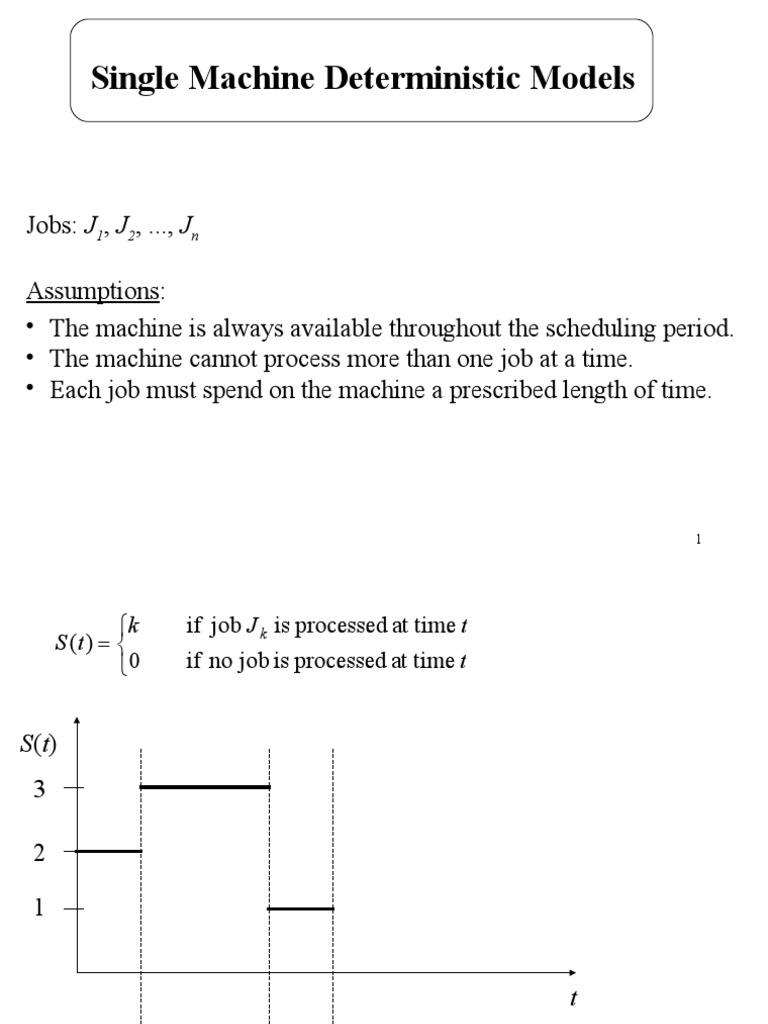 Single Machine Deterministic Models | PDF | Mathematical Optimization ...