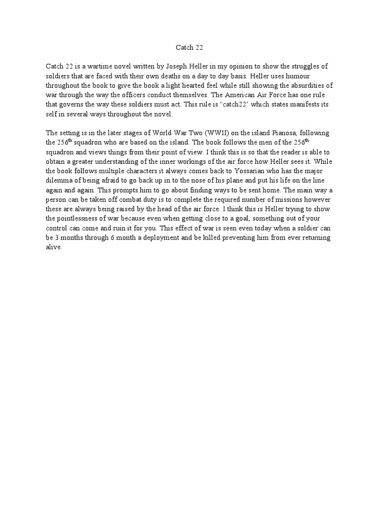 Catch 22 | PDF