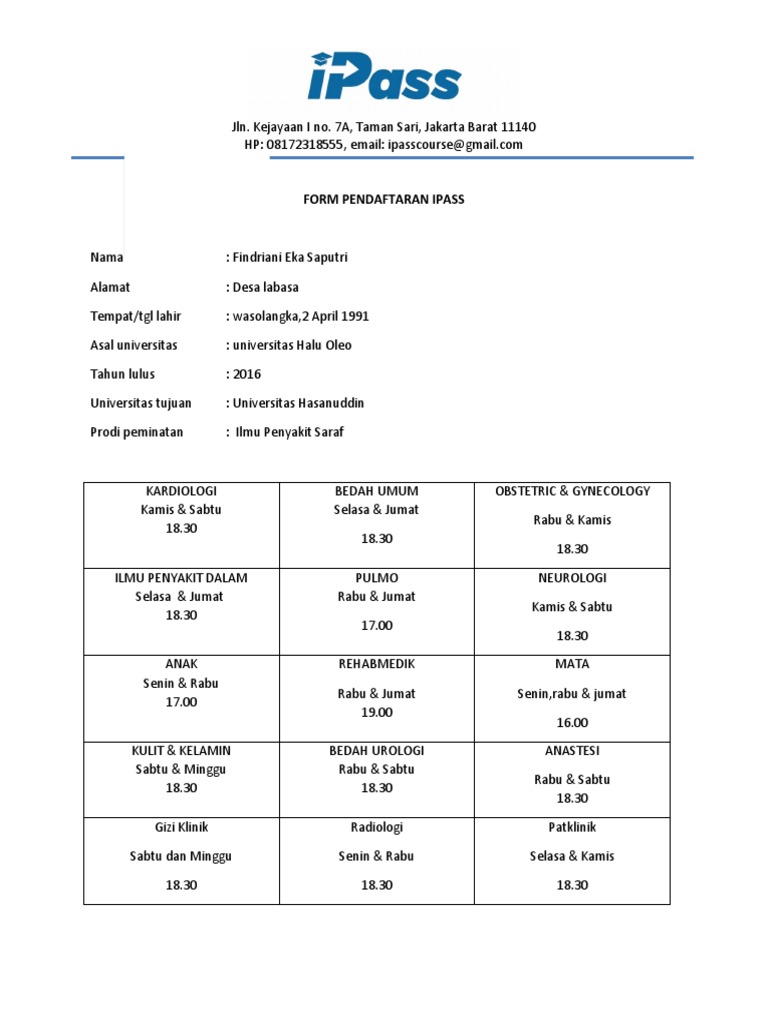 Formulir Ipass 2021-4 | PDF