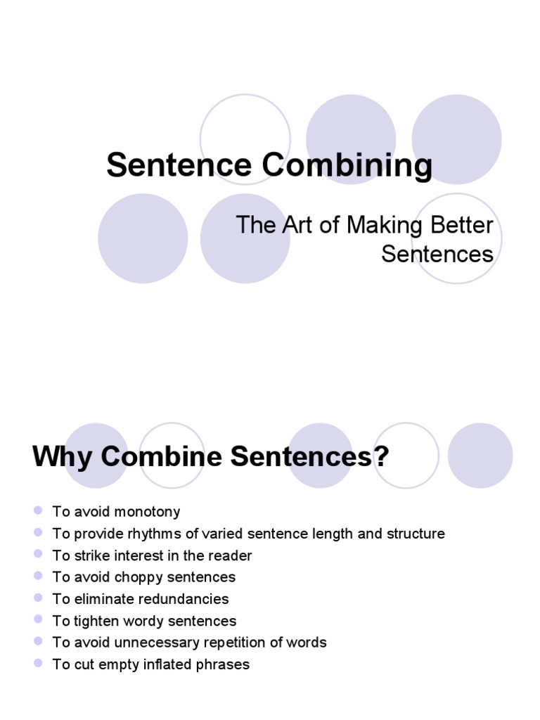 Mastering Sentence Combining Techniques | PDF | Syntax | Grammar