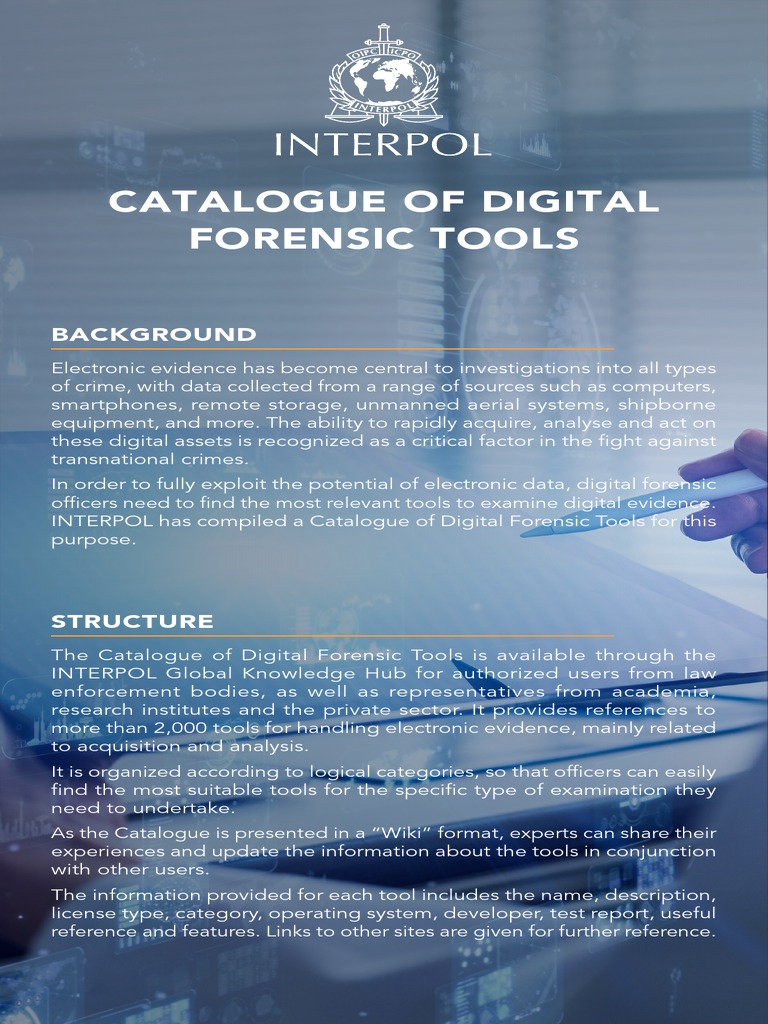 Catalogue of Digital Forensic Tools | PDF | Digital Forensics ...