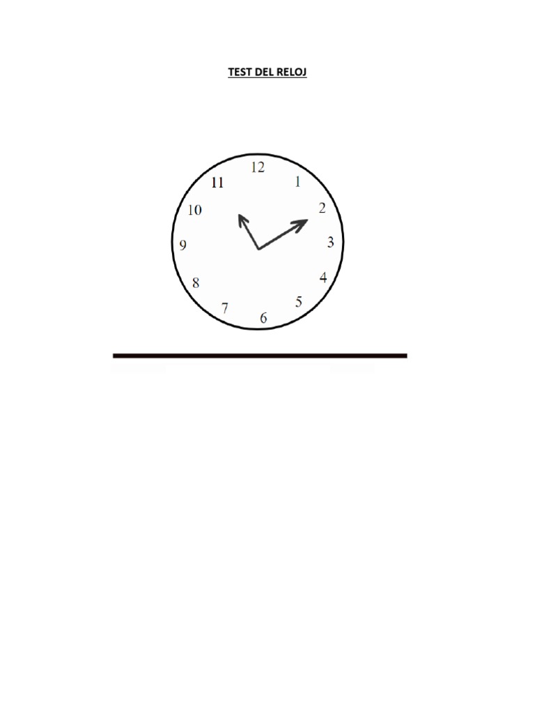 Test Del Reloj A La | PDF
