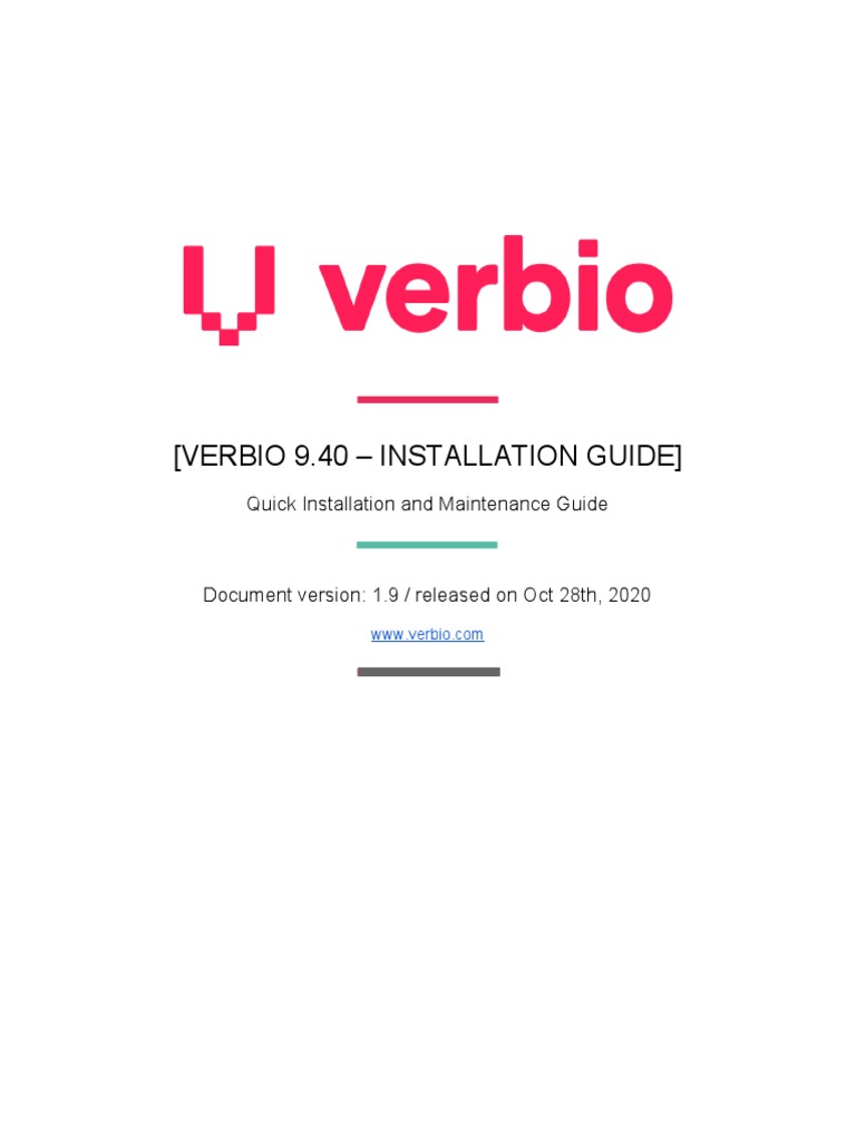 Verbio 9.40 - Installation Guide | PDF | Microsoft Windows | Linux