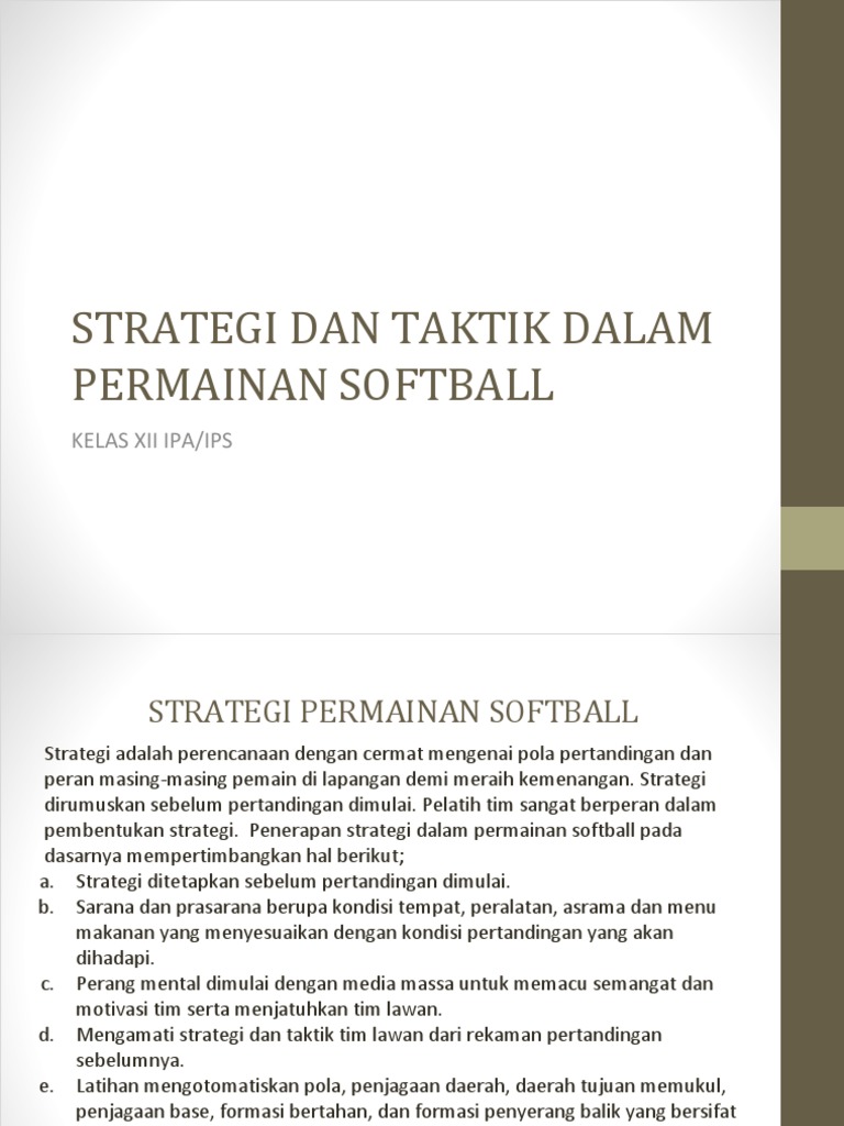Strategi Dan Taktik | PDF | Karier & Perkembangan