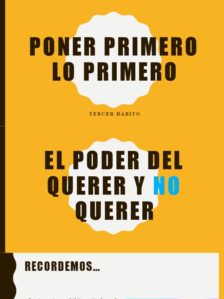 Primero Lo Primero | PDF