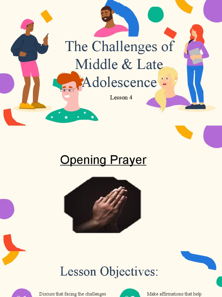 Lesson 4 The Challenges of Middle and LAte Adolescent | PDF