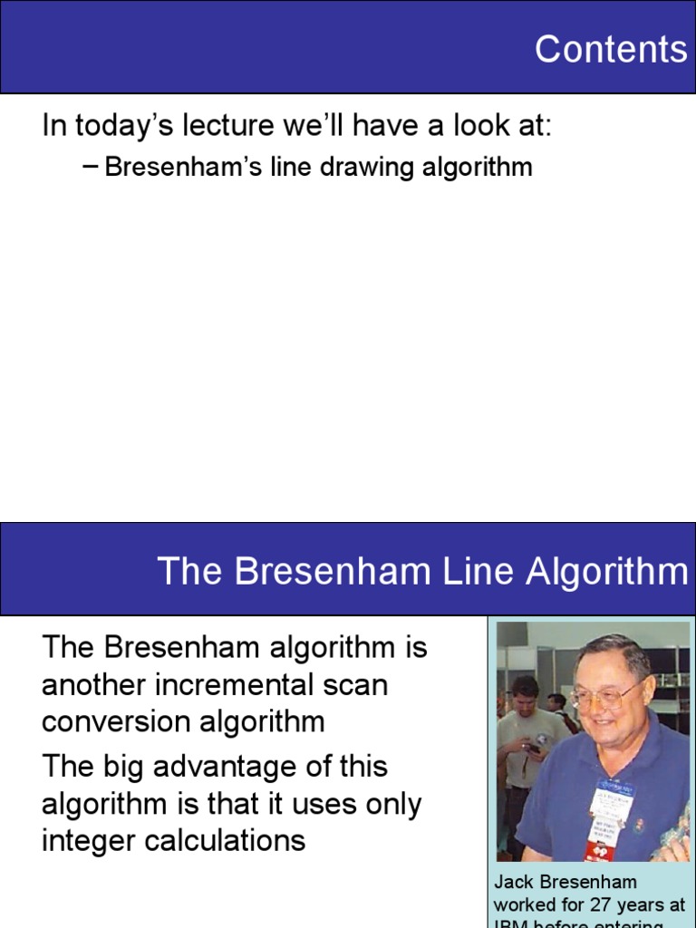 Lecture 4 Scan Conversion Bresenhams Algorithm | PDF | Algorithms And Data Structures ...