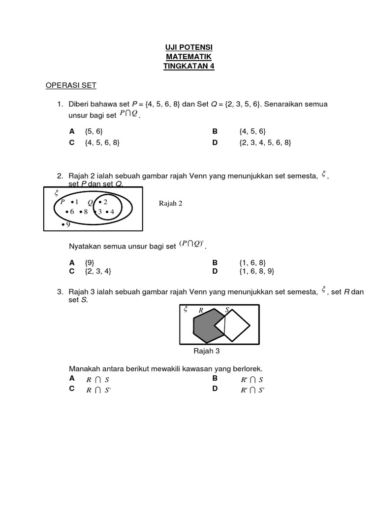 Uji Potensi Operasi Set & Rangkaian Dalam Teori Graf | PDF