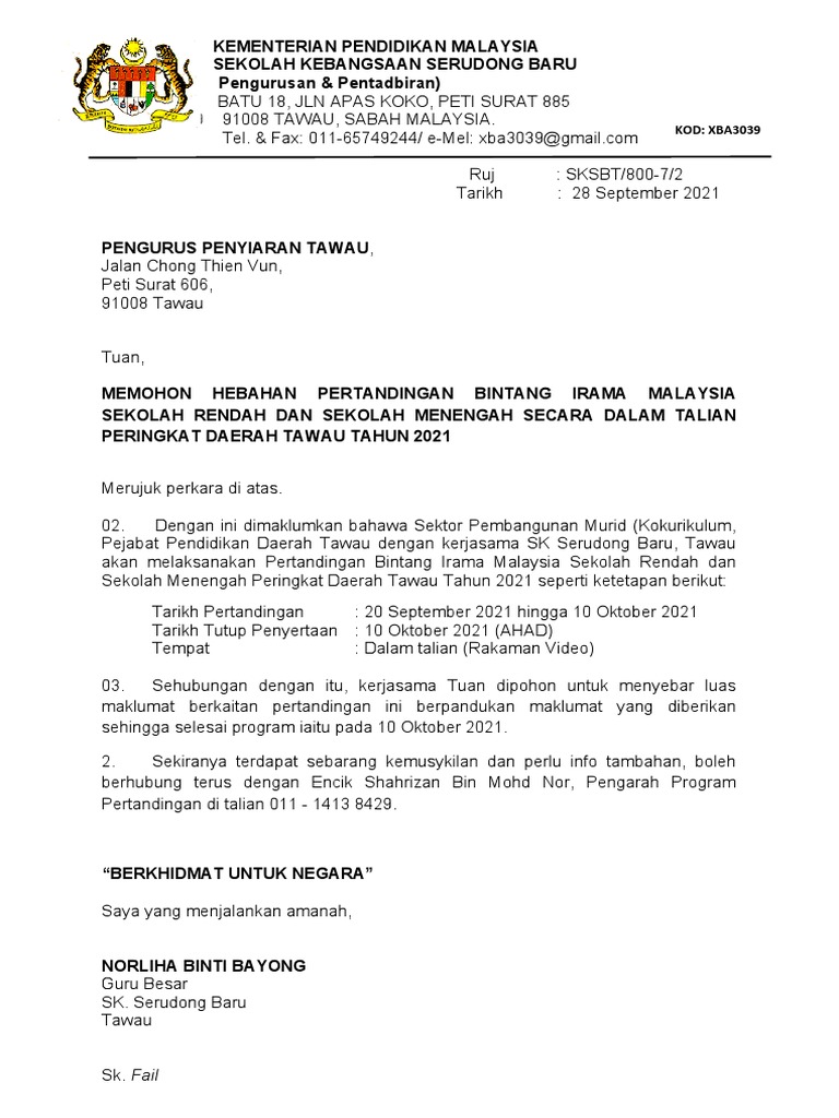 Surat Hebahan RTM | PDF