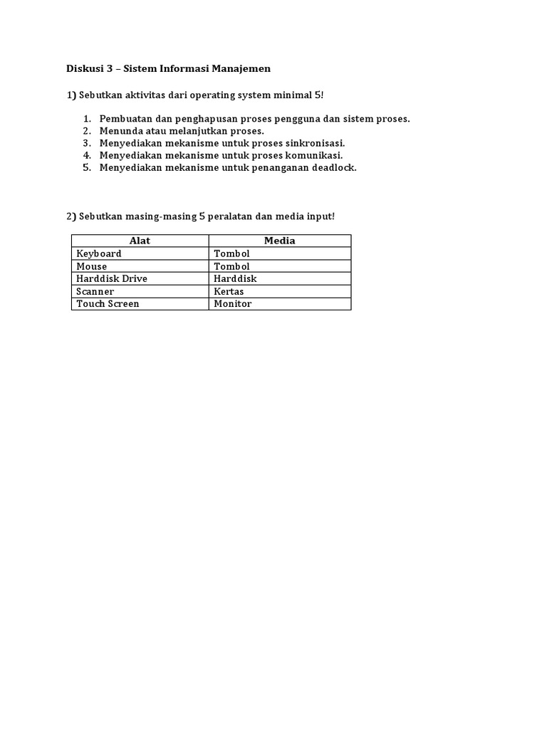 Diskusi 3 - Sistem Informasi Manajemen | PDF | Komputer