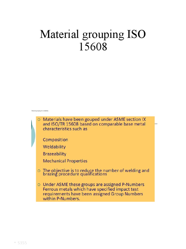 ISO 15608 Material Grouping Overview | PDF