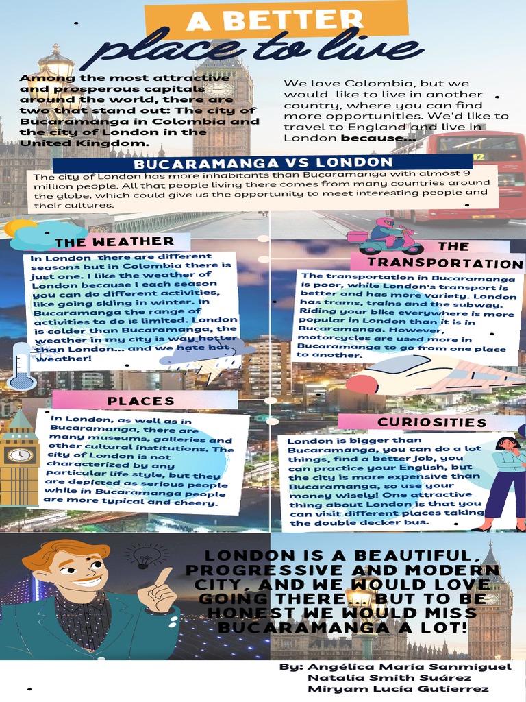 Poster Comparacion de Dos Ciudades | PDF | Land Transport | Wheeled ...