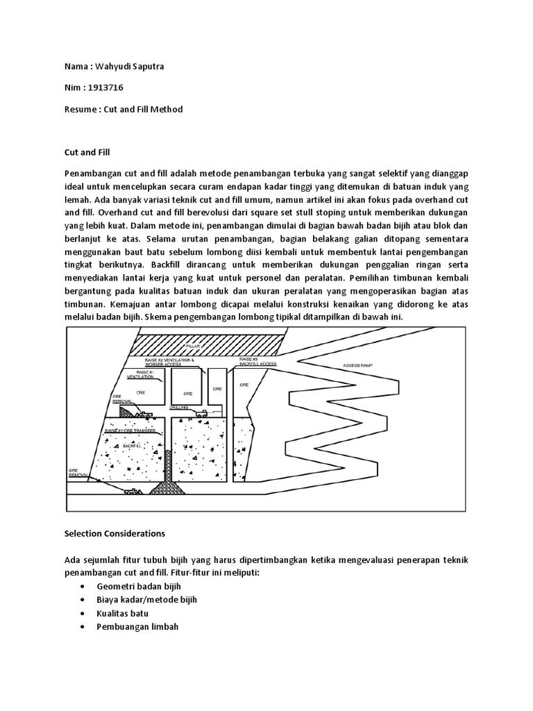 Cut and Fill Method | PDF