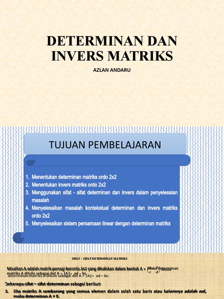 Determinan Dan Invers Matriks | PDF