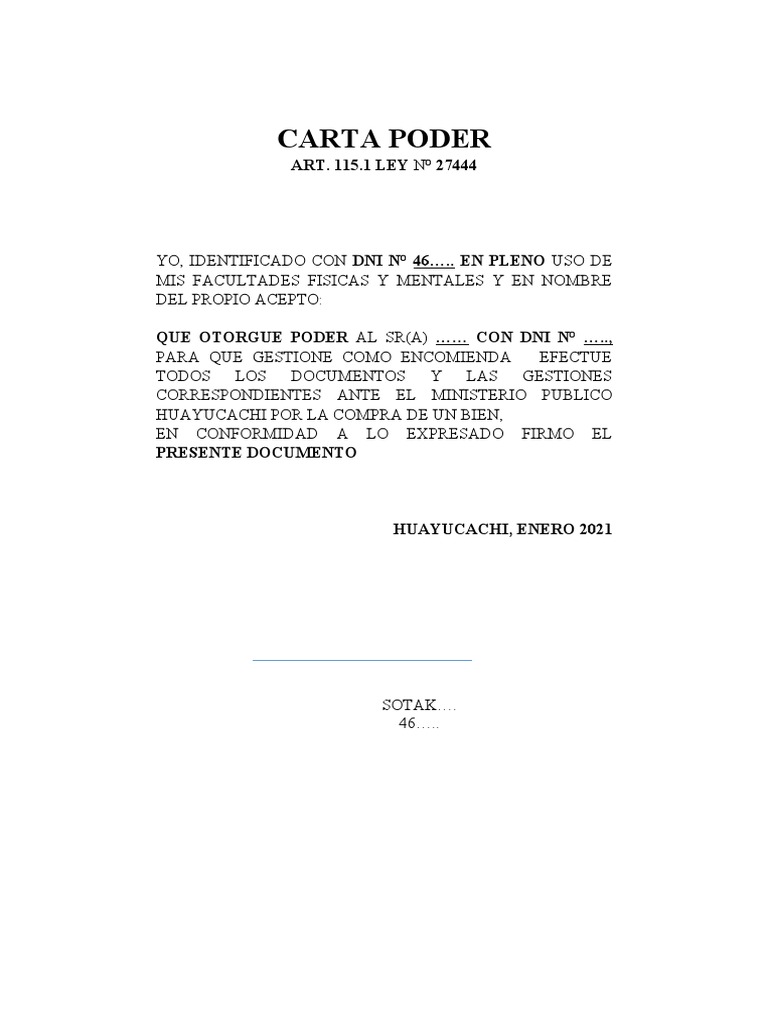 Carta Poder | PDF