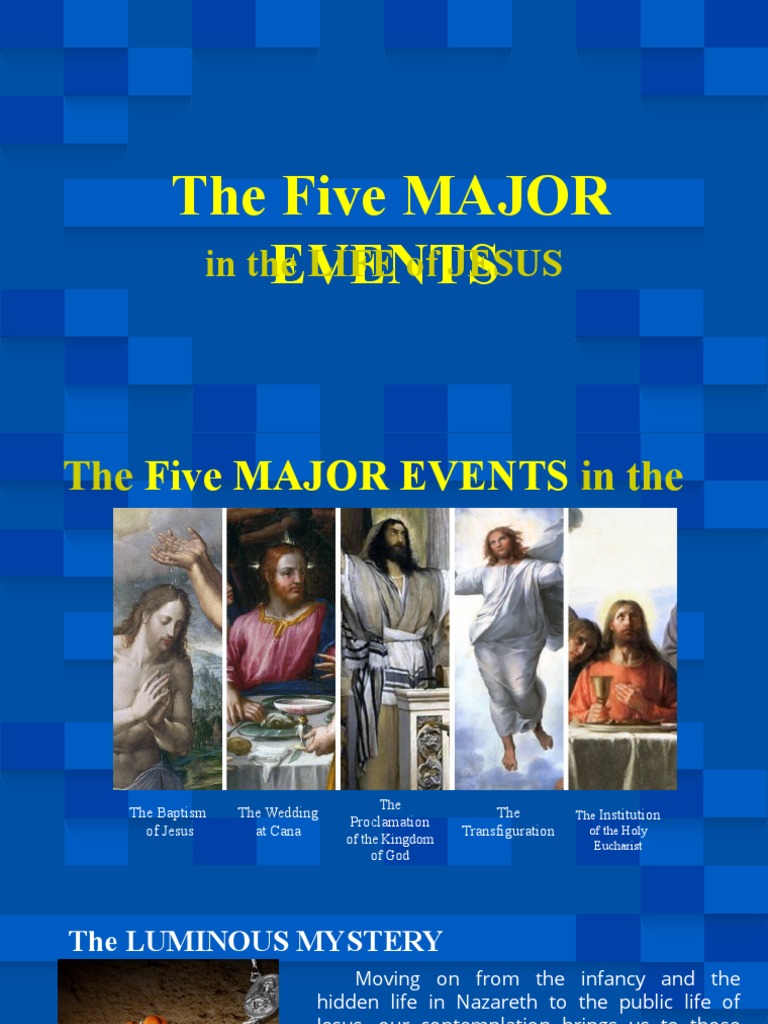 5 Major Events in The Life of Jesus | PDF | Jesus | Baptism