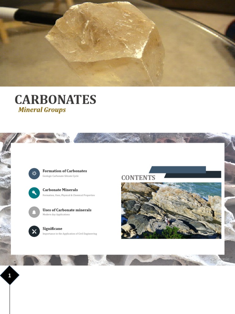 Carbonates: Mineral Groups | PDF | Carbonate | Limestone