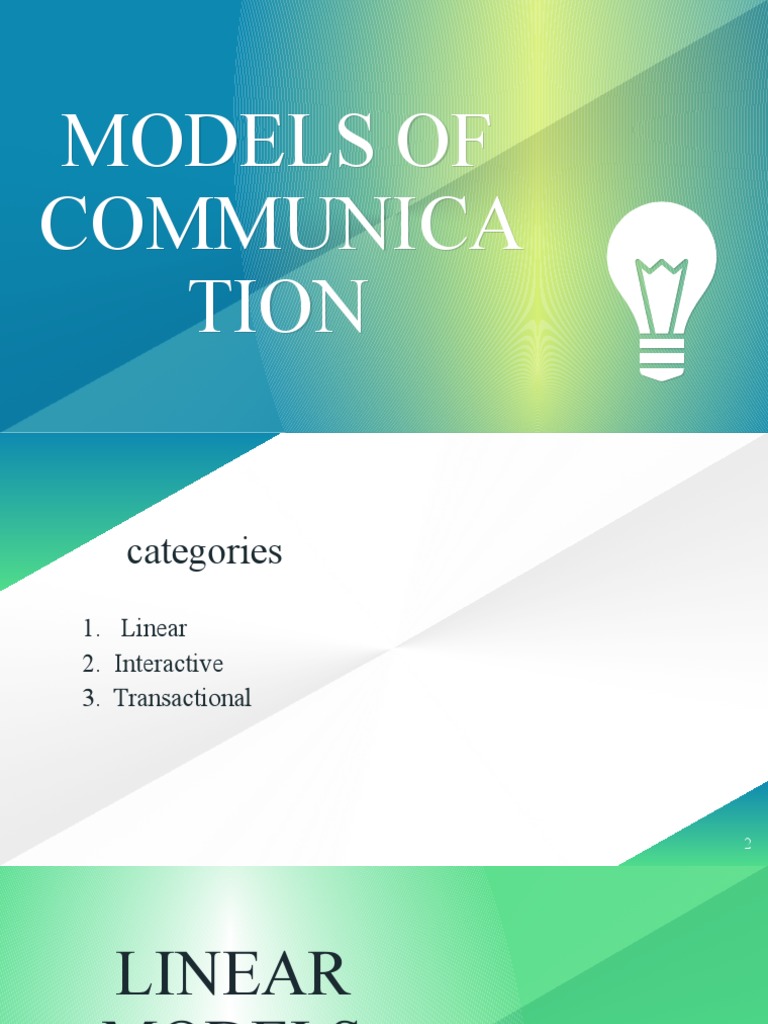 Models of Communication | PDF | Communication | Cognitive Science