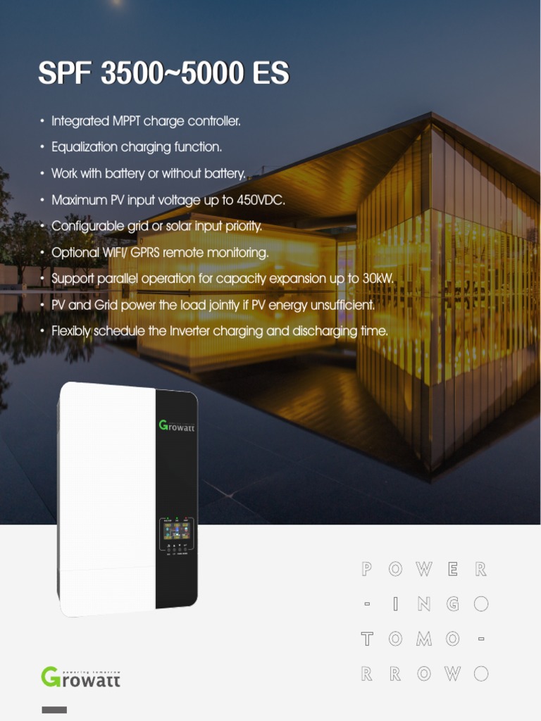 Growatt ES5000 | PDF | Power Inverter | Electronics