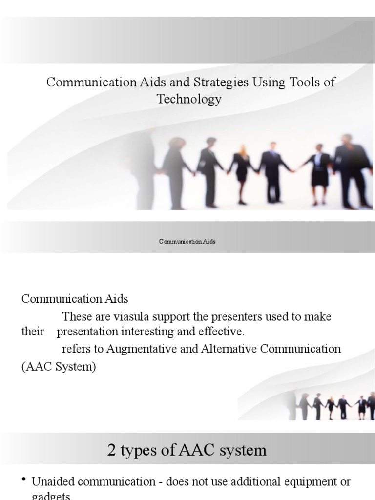 Communication Aids and Strategies Using Tools of Technology | PDF