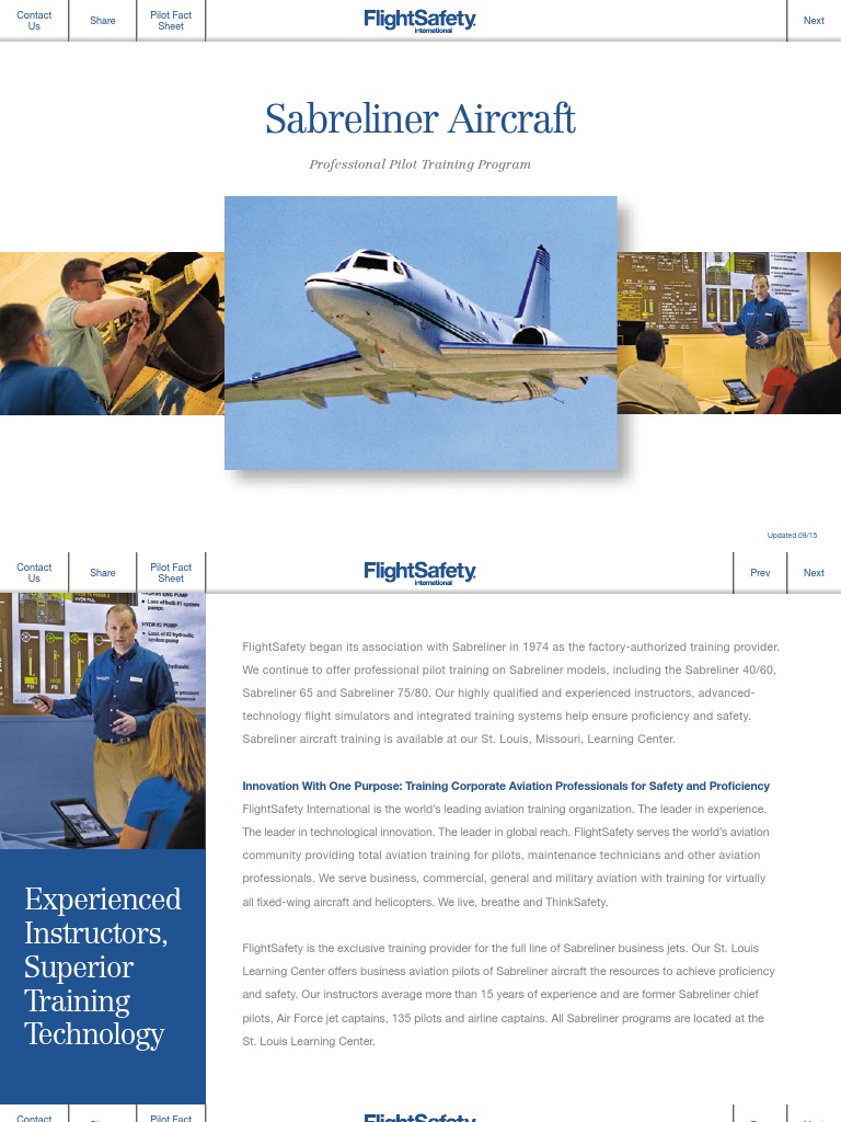 Sabreliner Aircraft: Professional Pilot Training Program | PDF | Aviation | Berkshire Hathaway