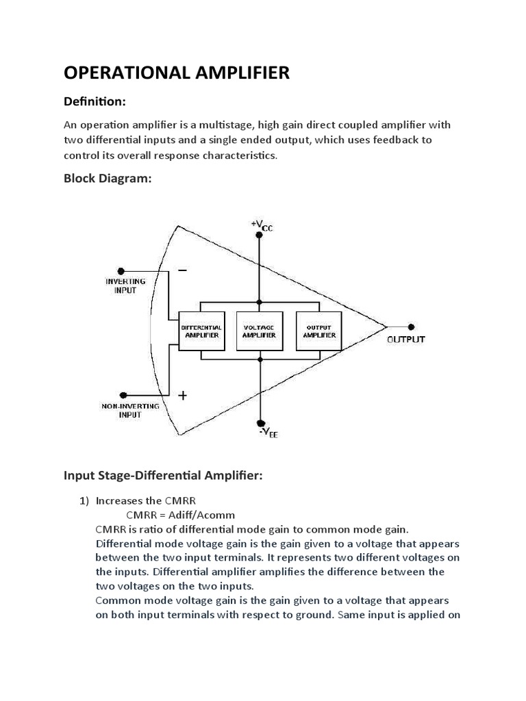 Operational Amplifier | PDF | Operational Amplifier | Amplifier