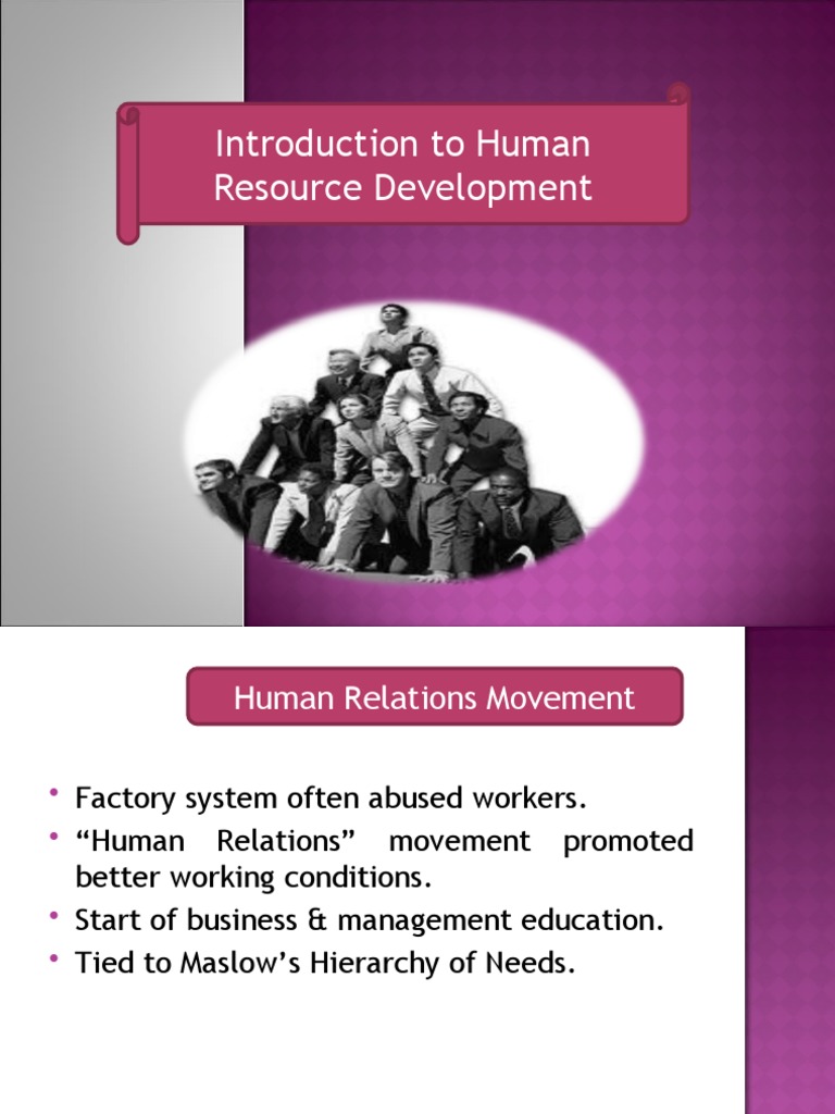 Introduction To Human Resource Development | PDF | Human Resources ...