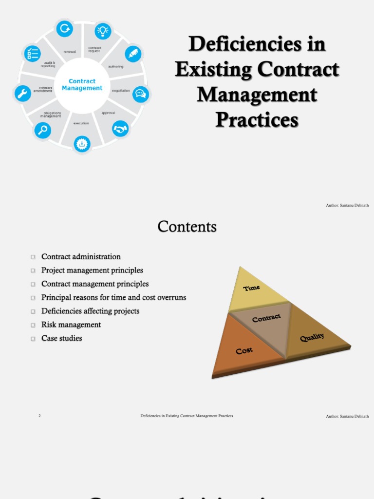 Contract Management Deficiencies Explained | PDF | Employment | Damages