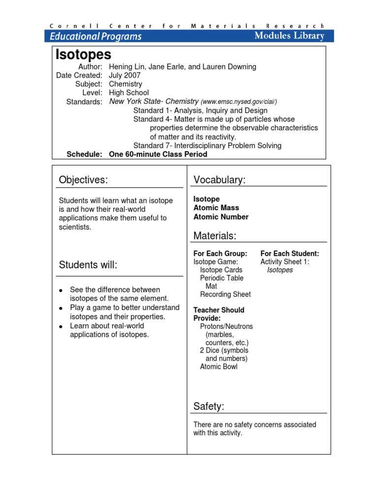 Isotopes | Download Free PDF | Isotope | Atoms