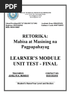 Modyul 1 Ang Retorika Kahulugan at Kahalagahan | PDF