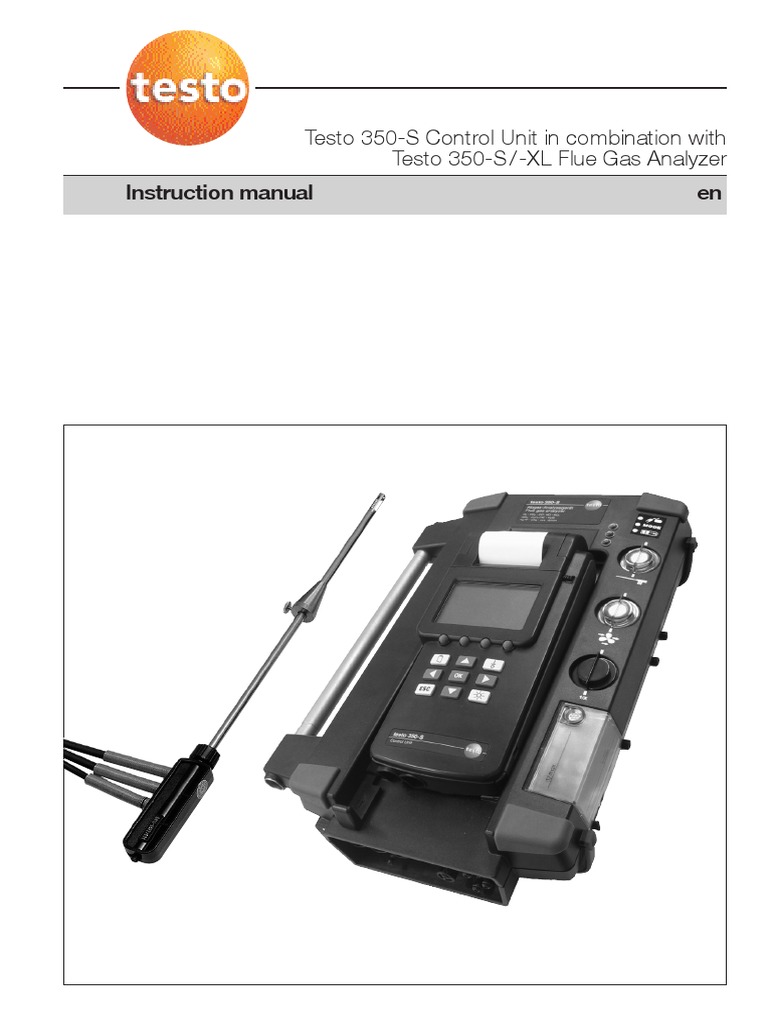 Testo 350 XL Manual | PDF | Electrical Connector | Thermocouple