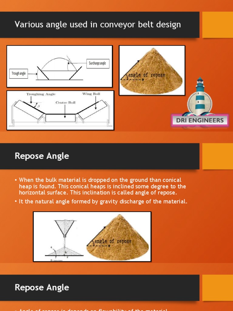 Various Angle Used in Conveyor Belt Design | PDF | Density | Belt ...