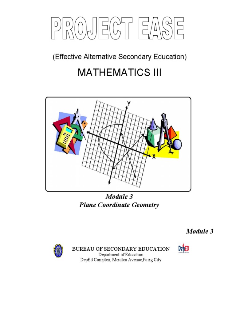 Module 3 Plane Coordinate Geometry | PDF | Circle | Rectangle