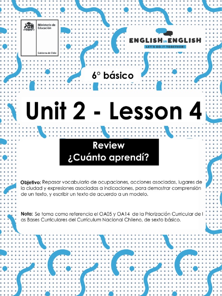 6° Básico - Unit 2 Lesson 4 | PDF