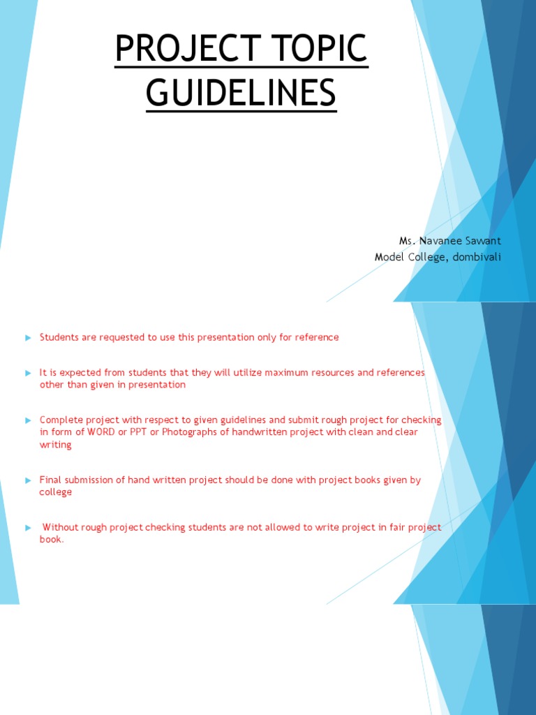 Guidelines For Writing Project | PDF | Waste Management | Waste