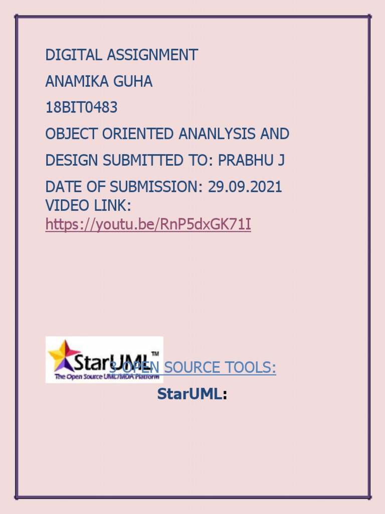 Ooad Da | PDF | Unified Modeling Language | Component Based Software Engineering