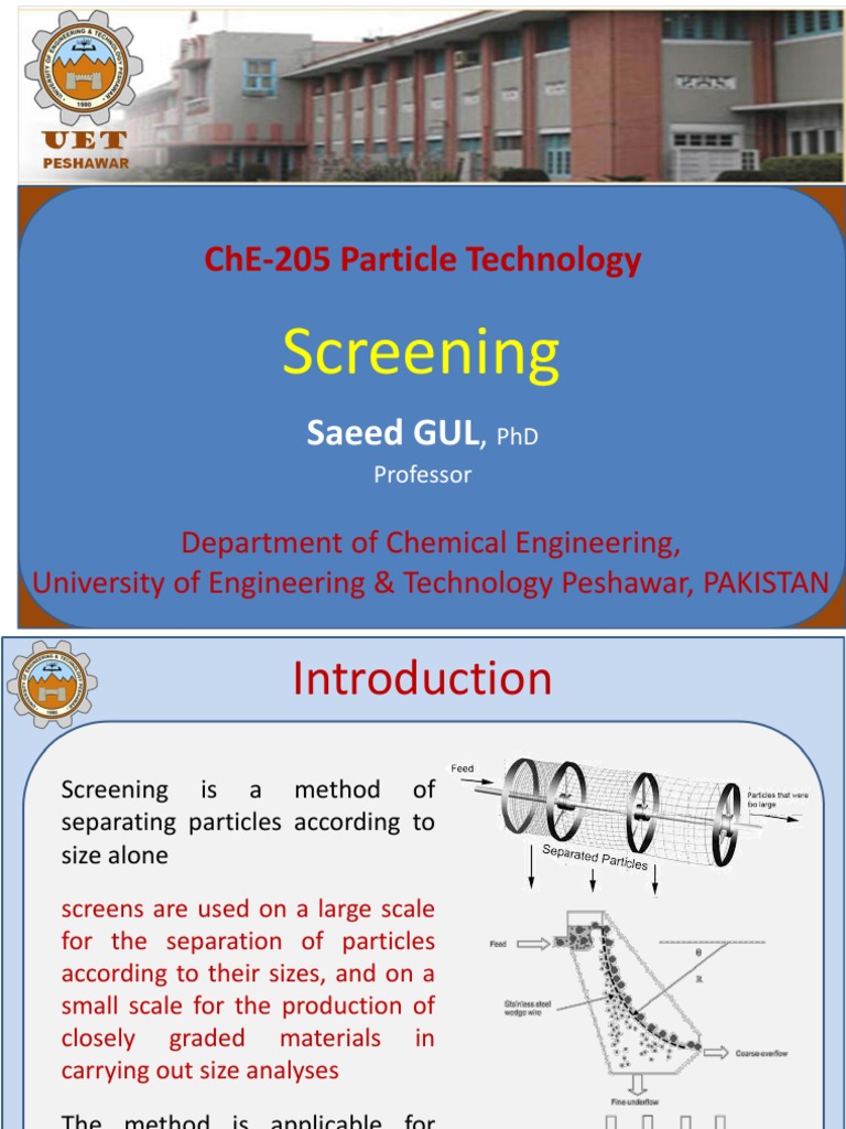 Screening: Che-205 Particle Technology | PDF | Mechanical Engineering ...