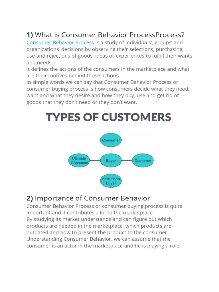 Consumer Behavior Process Explained | PDF | Consumer Behaviour | Behavior