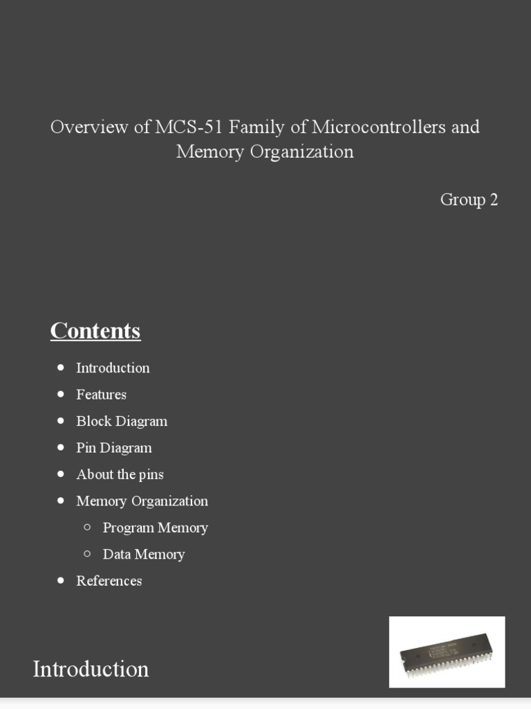 Overview of MCS-51 Family of Microcontrollers and Memory Organization | PDF | Computer Data ...