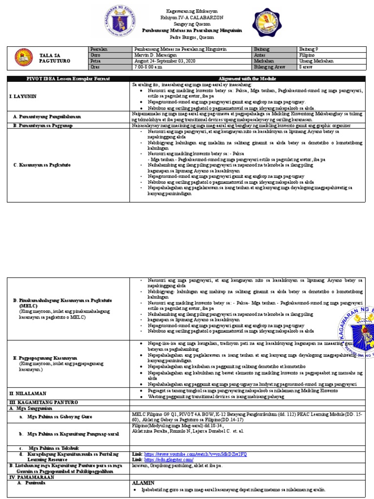Pivot Idea Templates | PDF