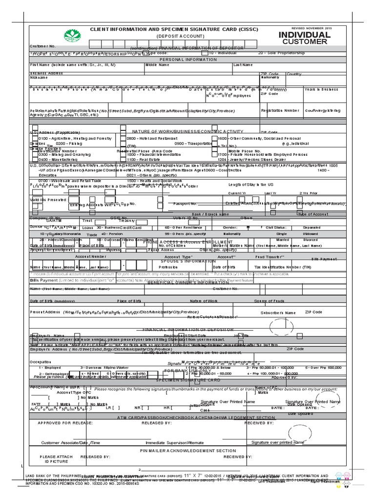 1 CIS Individual Front | PDF | Identity Document | Economies