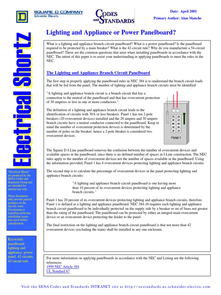 Lighting and Appliance or Power Panelboard | PDF | Electrical Equipment ...
