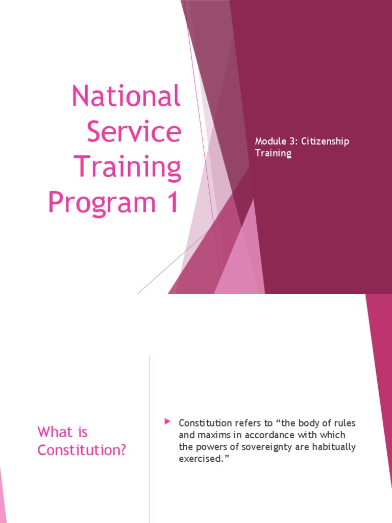 Module 3-NSTP 1-Citizenship Training | PDF