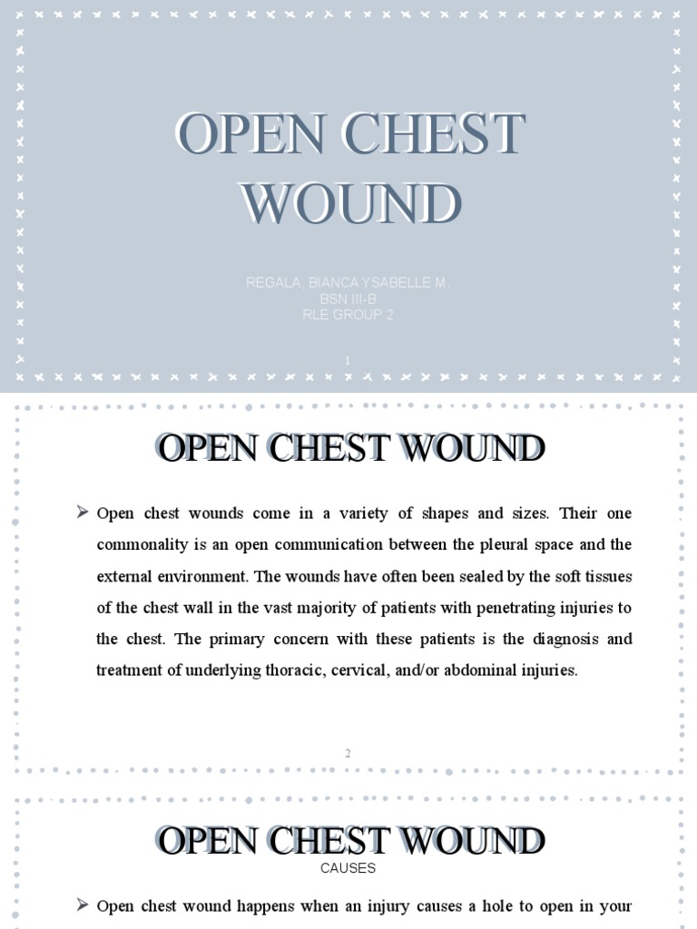 Open Chest Wound | PDF | Thorax | Surgery