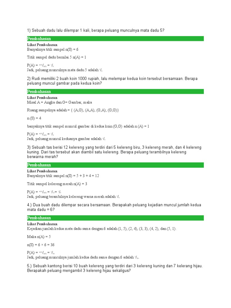 Peluang Rafa | PDF | Metode & Bahan Ajar | Griya & Taman