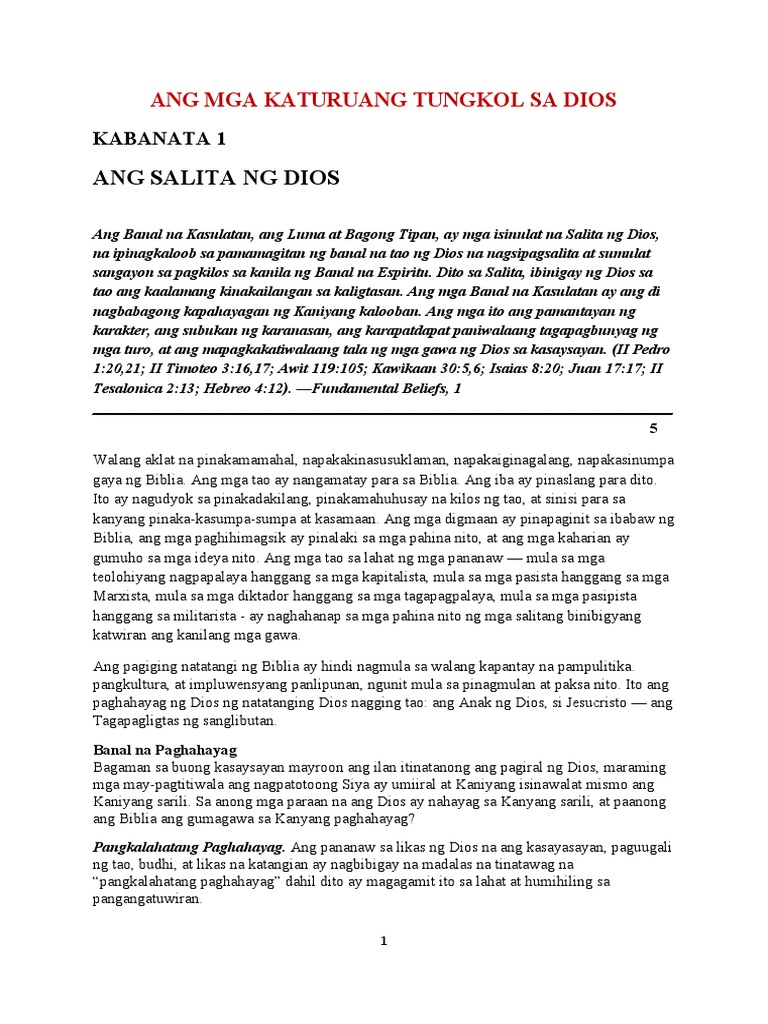 01 Ang Salita NG Dios | PDF