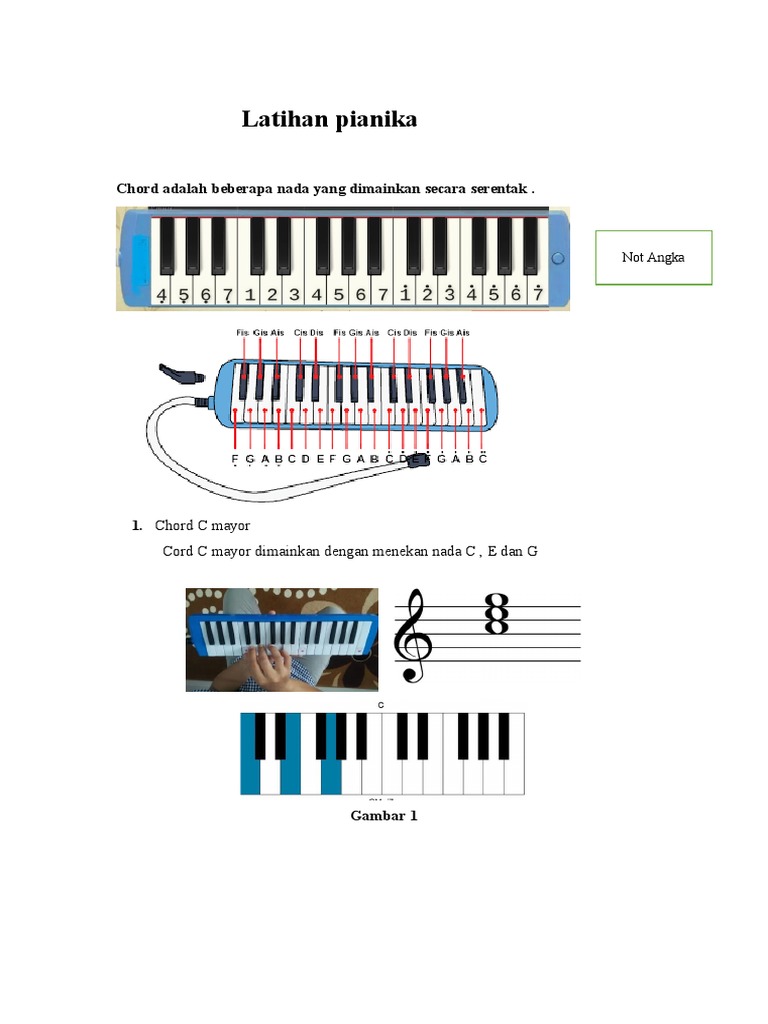 Chord dan Not Angka untuk Pianika | PDF